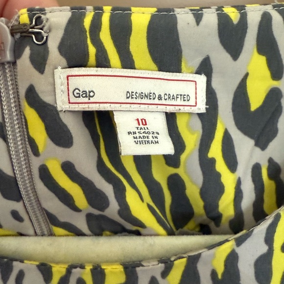 GAP | Dresses | Gap Gray And Yellow Animal Print Dress | Poshmark